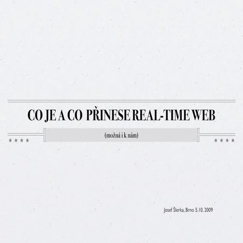 Real-Time Web | PPT