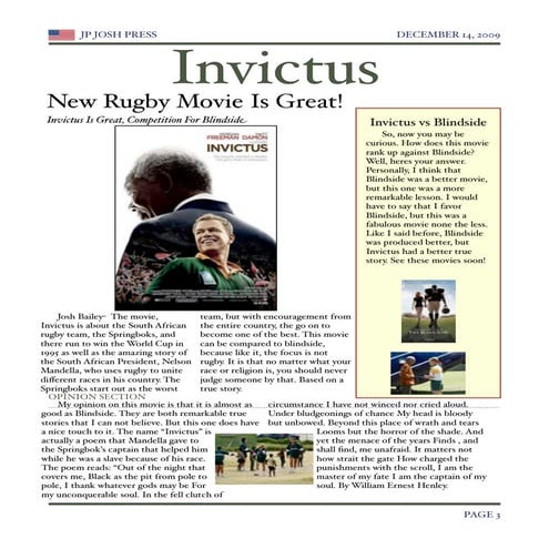 Invictus | PAGES