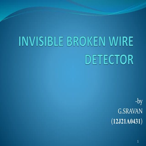 Invisible wire | PPTX
