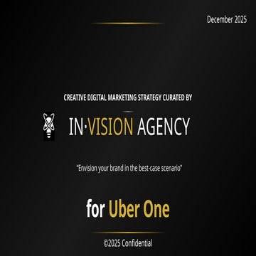 A digital marketing strategy presentation for Uber | PPTX