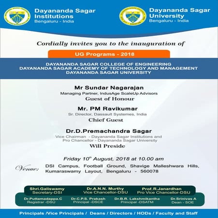 Invitation for UG Courses Inauguration Function | PDF