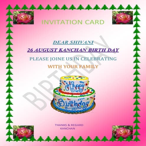 Invitation cards copy | DOCX