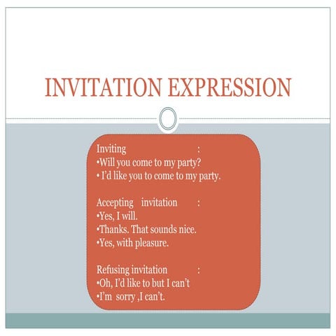 Invitation expression | PPTX