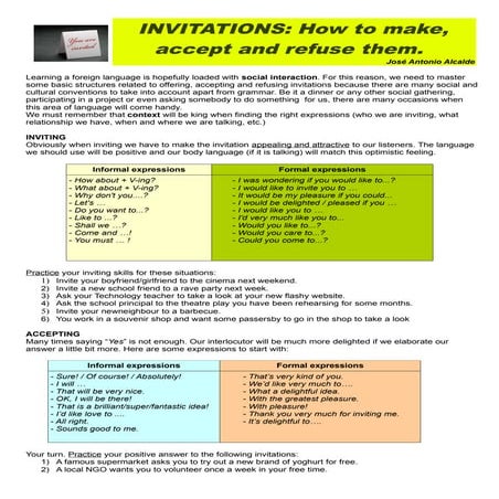Invitations | PDF