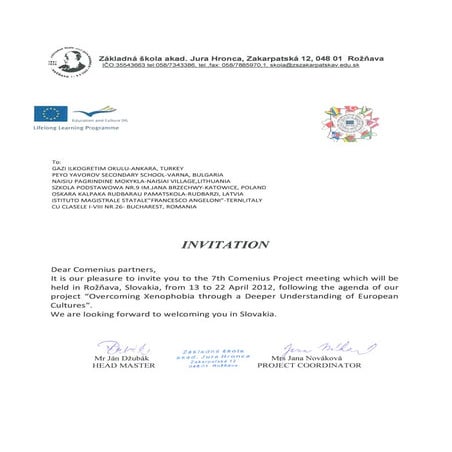 Invitation slovakia