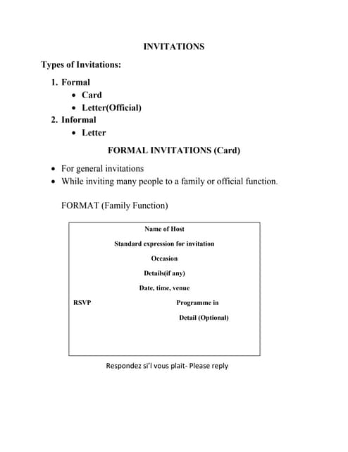 Invitation & Replies writing | PPTX | Wedding | Personal Celebrations ...