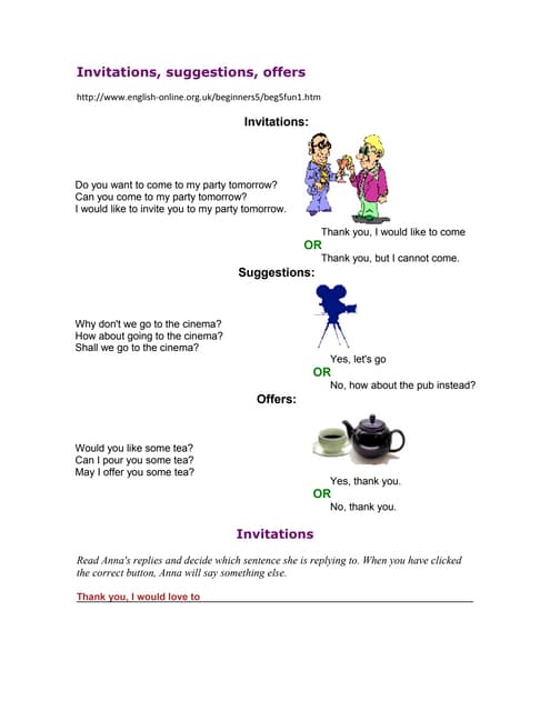 Making, Accepting, and Refusing an Invitation | PPTX | Soccer | Sports