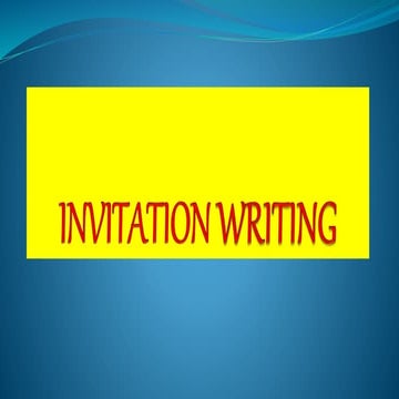 Invitation writing | PPTX