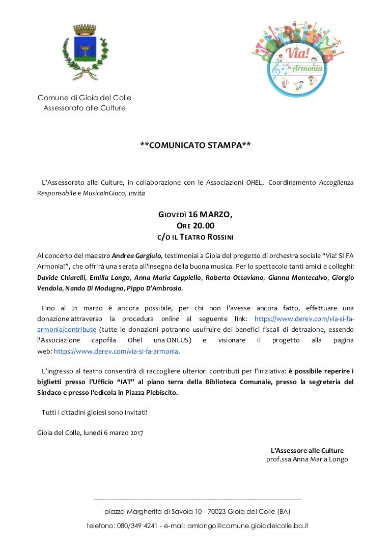 Invito concerto 16 marzo 1