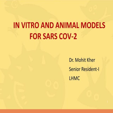In vitro and animal models of SARS Cov-2 | PPTX