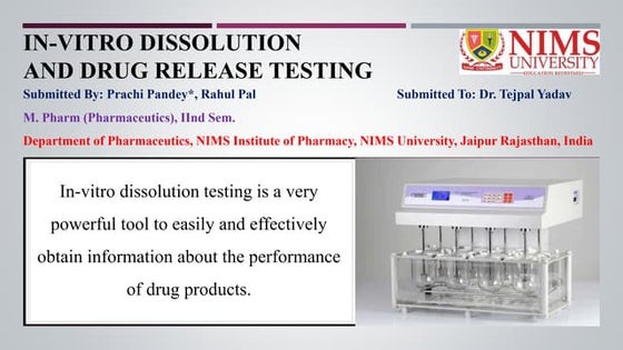Dissolution Testing Apparatus | PPT | Bath and Shower | Personal Care