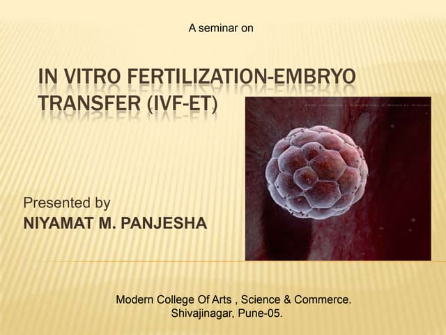 In vitro fertilization | PPTX