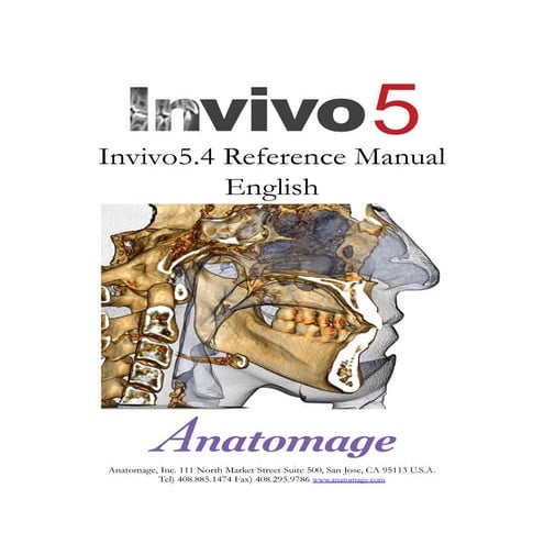 Invivo 5.4 row_user_manual_eng_rev_b_(um-inveu-eng-54_b) | PDF