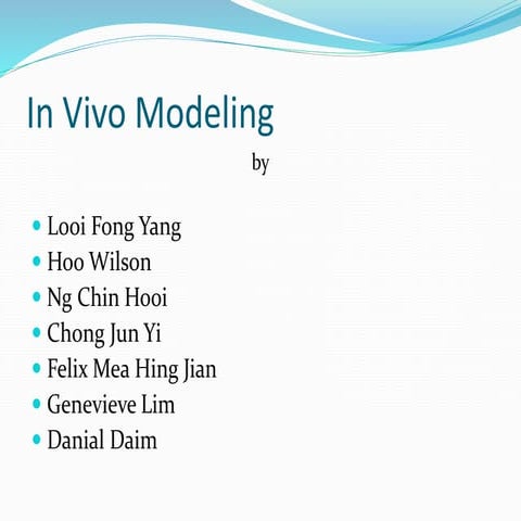 In vivo modeling | PPTX