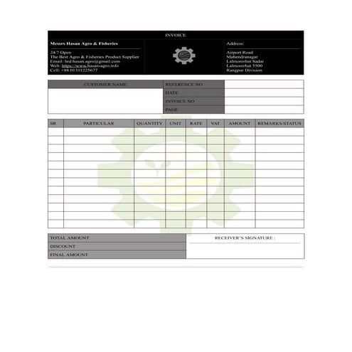 Invoice2 Pdf Agriculture Industries