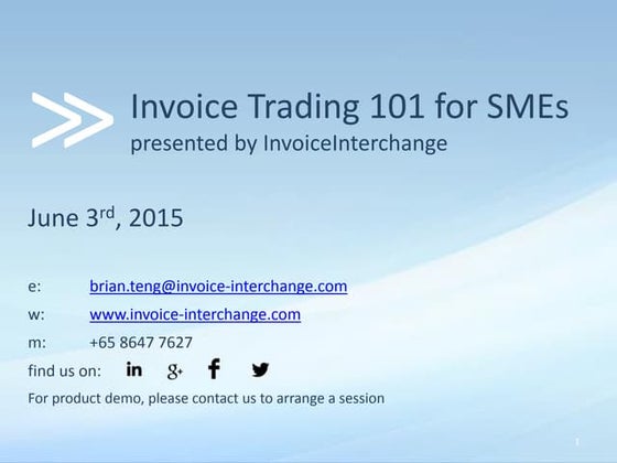 M1 Exchange - Trade Receivables Discounting System | PPT