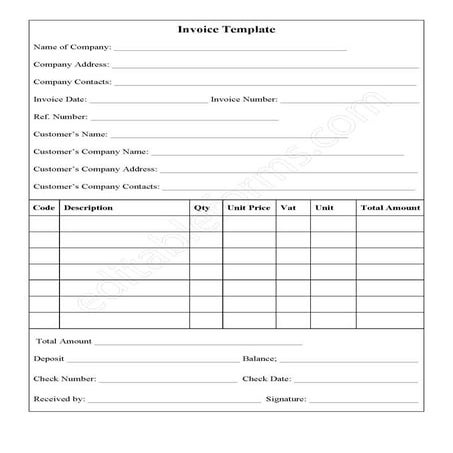 Invoice Template Fillable PDF Template Download | PDF | Technology ...