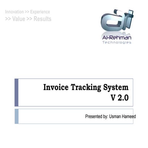 Invoice Tracking & Payment Processing System | PPTX