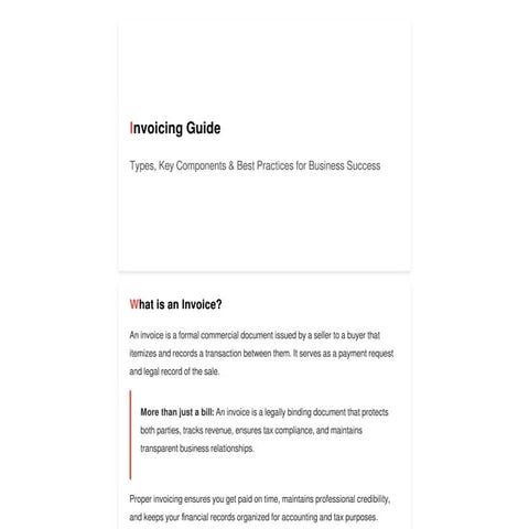 Invoicing Guide: Types, Key Components & Best Practices | PPT