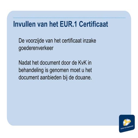 Invullen eur1 certificaat | PPTX