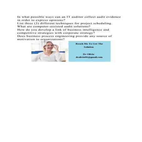 In what possible ways can an IT auditor collect audit evidence in or.docx