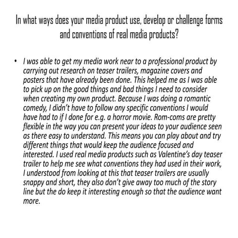 Media coursework evaluation A2 | PPTX