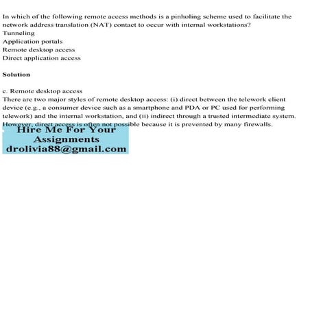 In which of the following remote access methods is a pinholing schem.pdf