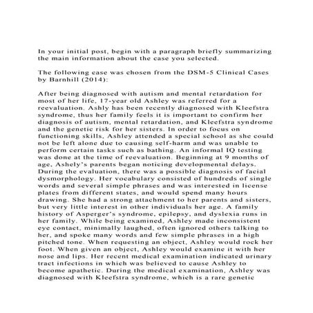In your initial post, begin with a paragraph briefly summarizing.docx
