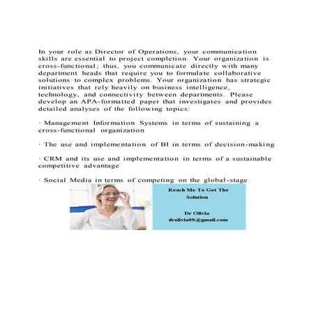 In your role as Director of Operations, your communication skill | DOCX