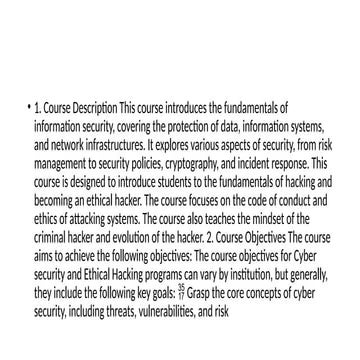 cyber-security course outline | PDF