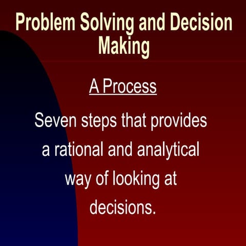 EDUC PROBLEM SOLVING AND DECISION MAKING | PPT