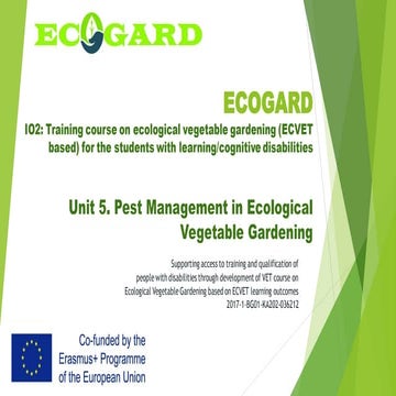 Unit 5. Pest Management in Ecological Vegetable Gardening | PDF