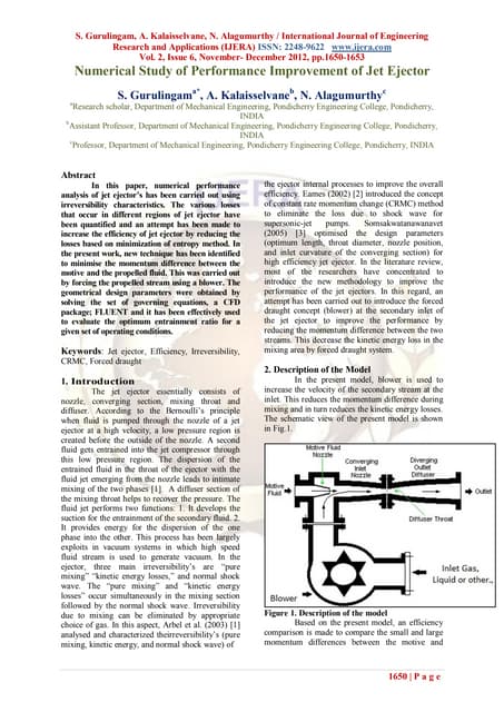 Steam ejector working principle | PDF | Physics | Science