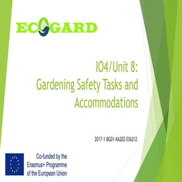 IO4/Unit 8: Gardening Safety Tasks and Accommodations | PDF