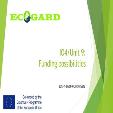 IO4/Unit 9: Funding possibilities | PPT
