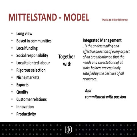 Io D859 Mittelstand Model | PPTX | Business | Business and Finance