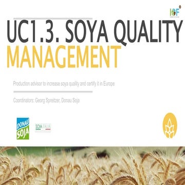 Soya quality management | PPT