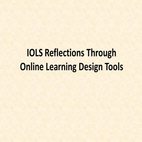 IOLS Reflections | PPT