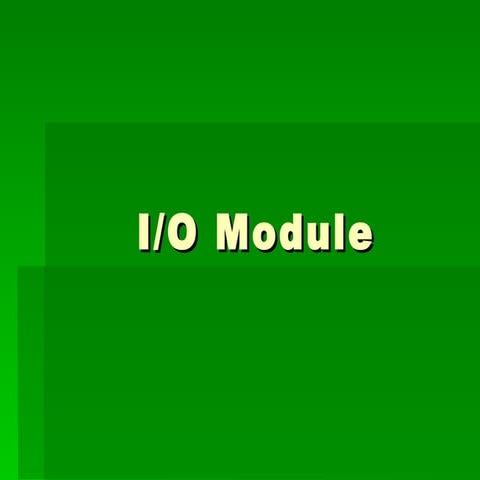 Io modules | PPT