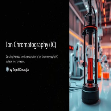 Ion-Chromatography-IC.pptx ion chromatography ppt | PPTX