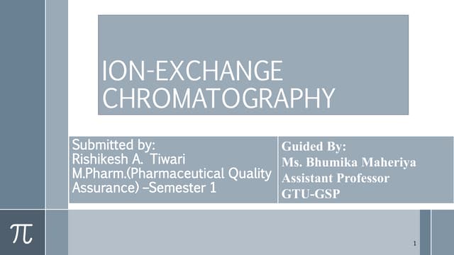 Ion exchange chromatography | PDF
