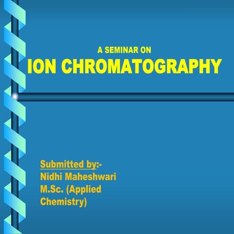 Ion chromatography copy | PPT