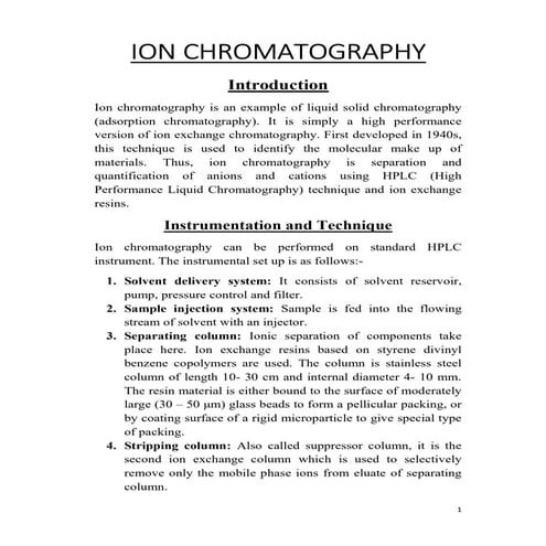 Ion Chromatography Copy Pdf
