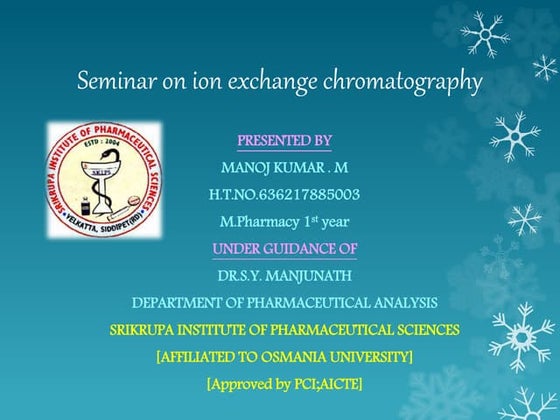 Ion pair chromatography final | PPT