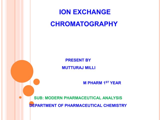 Ion exchange chromatography | PDF