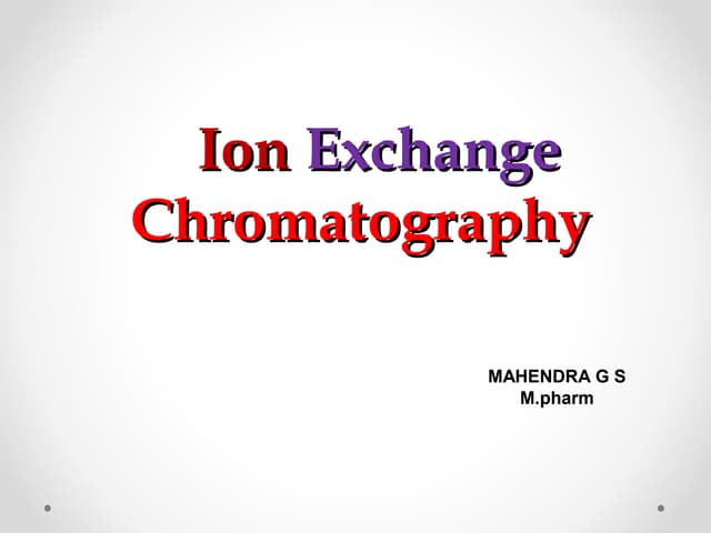 Ion exchange process | PDF