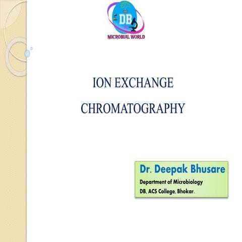 Ion exchange chromatography | PPT