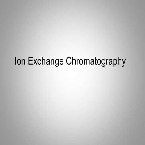 Advanced Ion Exchange Chromatography for M.Sc. and Ph.D research ...