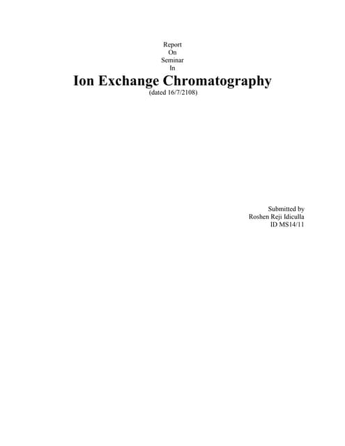 Ion pair chromatography final | PPT
