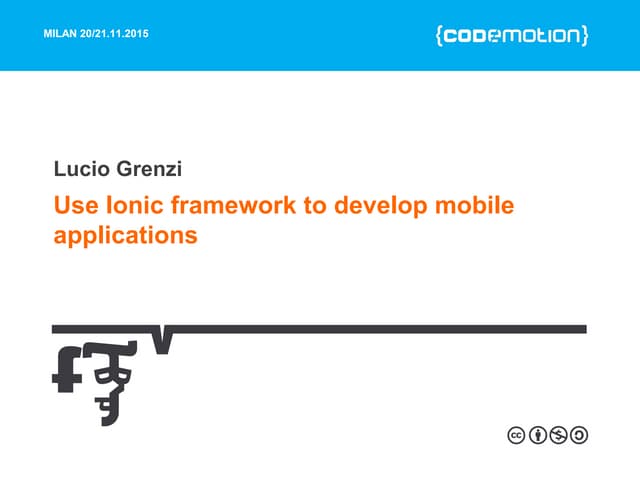 Use Ionic Framework To Develop Mobile Application Ppt